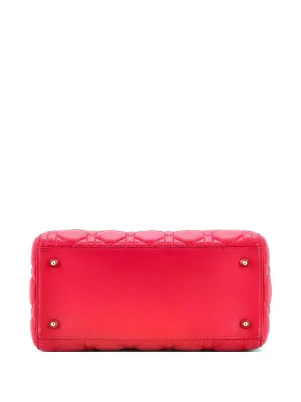 Dior Lady Medium Satchel Cannage Quilt Lambskin - Pink