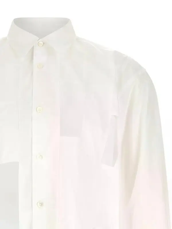 Comme Des Garçons Geometric Cut-out Shirt - White