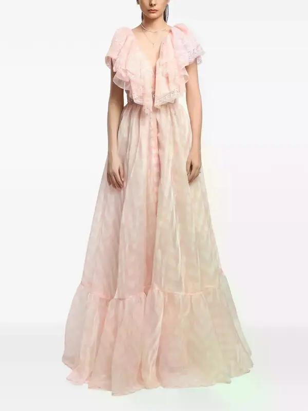 MIAU BY CLARA ROTESCU Hanoi Ruffled Lace Dress - Pink