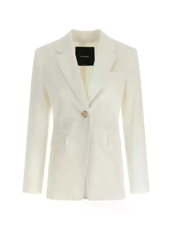 Pinko Effie Single-breasted Blazer - White