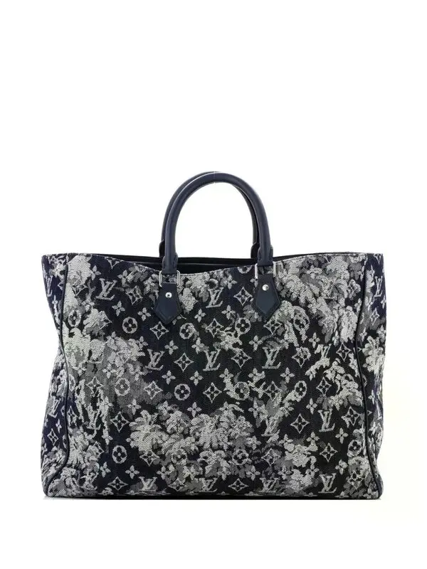 LOUIS VUITTON Grand Sac Monogram Tapestry Canvas Tote Bag - Blue