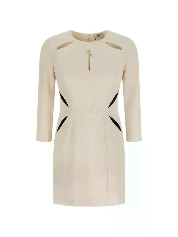 Elisabetta Franchi Cut-out Mini Dress - Neutrals