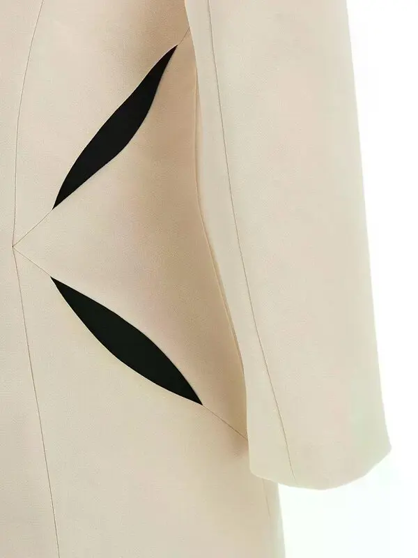 Elisabetta Franchi Cut-out Mini Dress - Neutrals