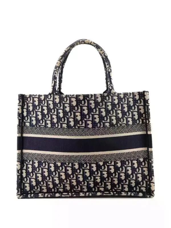 Dior Oblique Canvas Medium Tote Bag - Blue