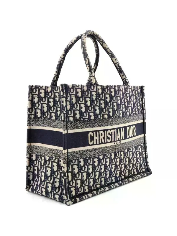 Dior Oblique Canvas Medium Tote Bag - Blue