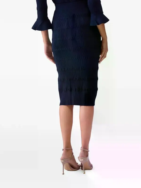 Liu Jo Knit Midi Skirt With Gold-tone Buttons