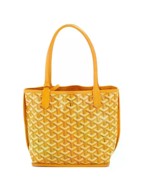Goyard Anjou Reversible Tote Coated Canvas Mini Satchel - Yellow