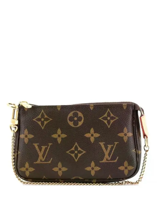 LOUIS VUITTON Pochette Accessoires Monogram Canvas Mini Clutch - Brown