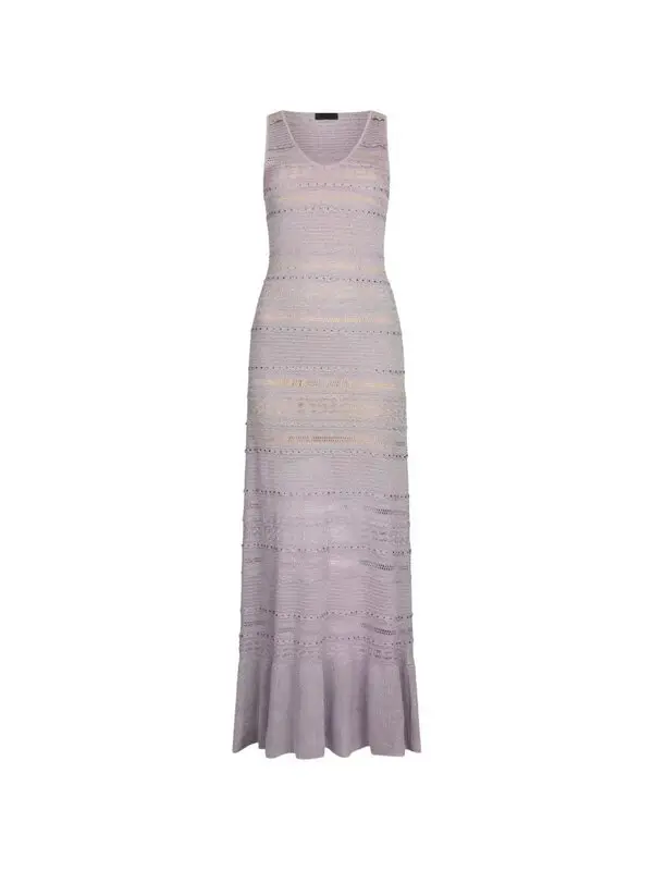 Liu Jo V-neck Maxi Dress - Purple