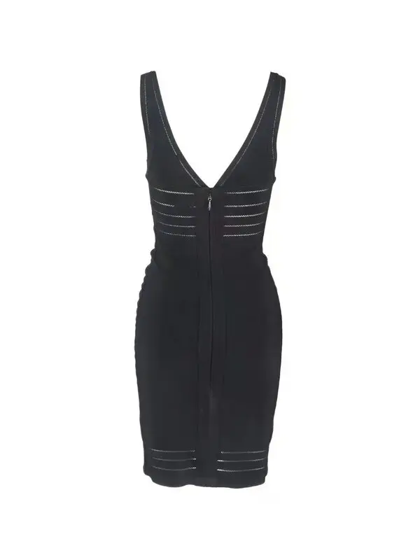 Herve Leger V-neck Bandage Midi Dress