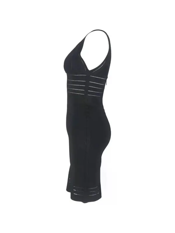 Herve Leger V-neck Bandage Midi Dress