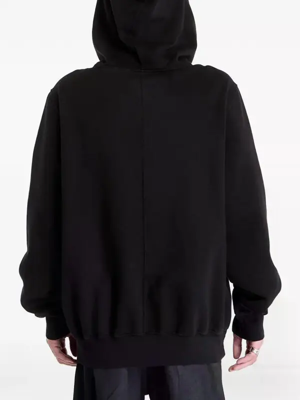 Rick Owens Oversized Printed Hoodie - Black