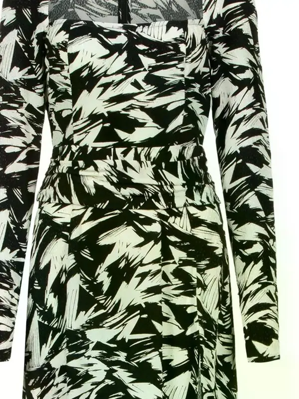 ROTATE BY BIRGER CHRISTENSEN Ellen Abstract-pattern Midi Dress