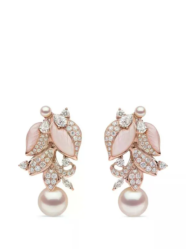 Yoko London Pearl Gemstone Earrings - Pink