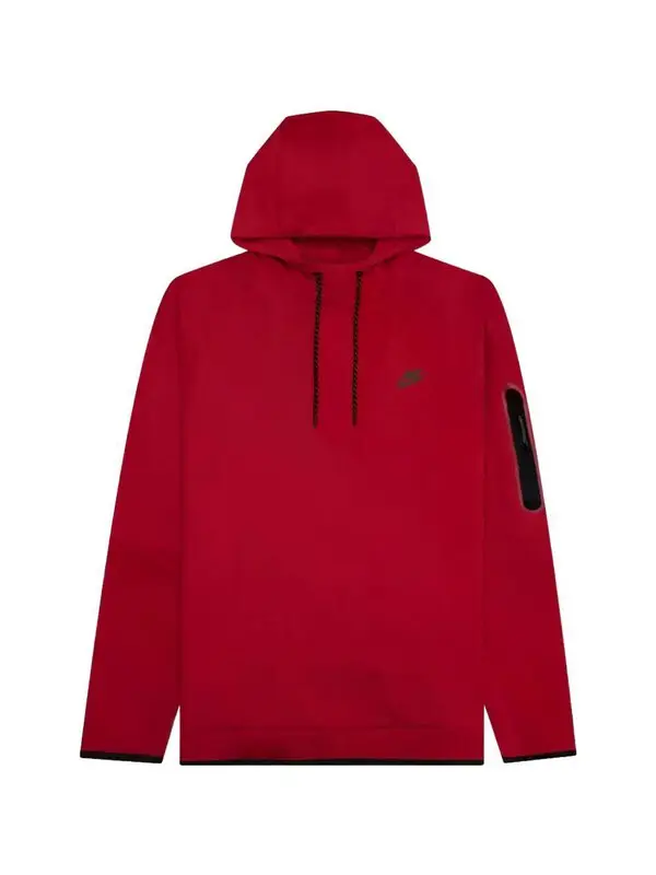 Nike Logo Detail Hoodie - Red