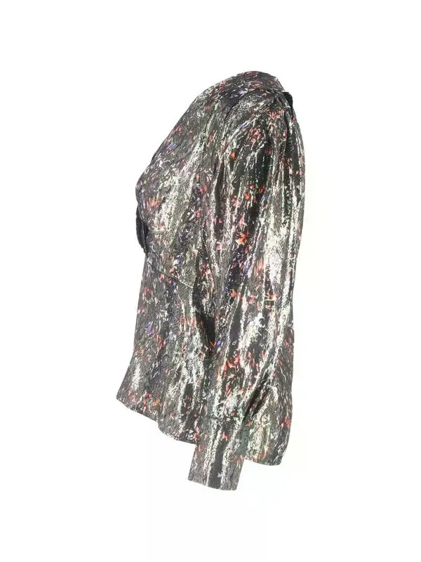 IRO PARIS Milana Printed Wrap Top