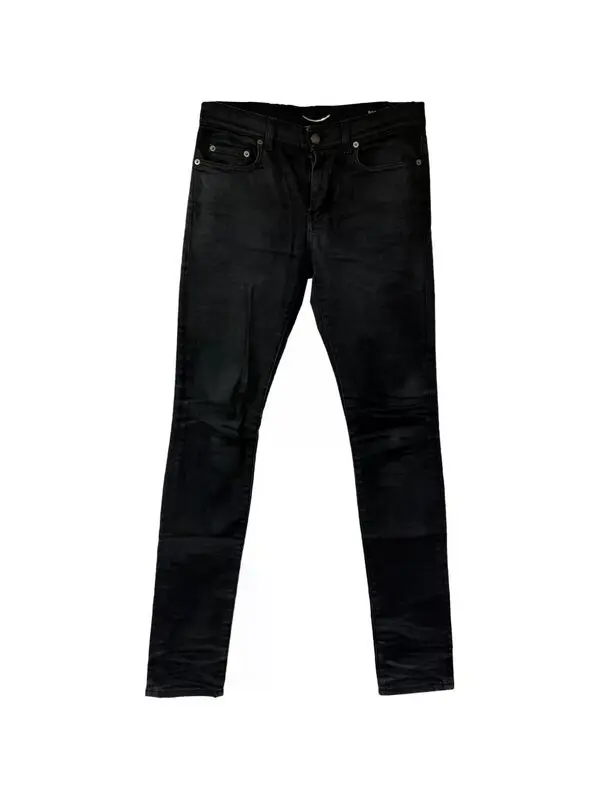 Saint Laurent Coated Jeans - Black