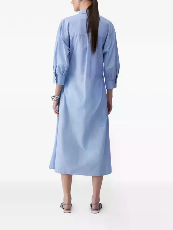 Liu Jo Belted Shirt Dress With Three-quarter Sleeves