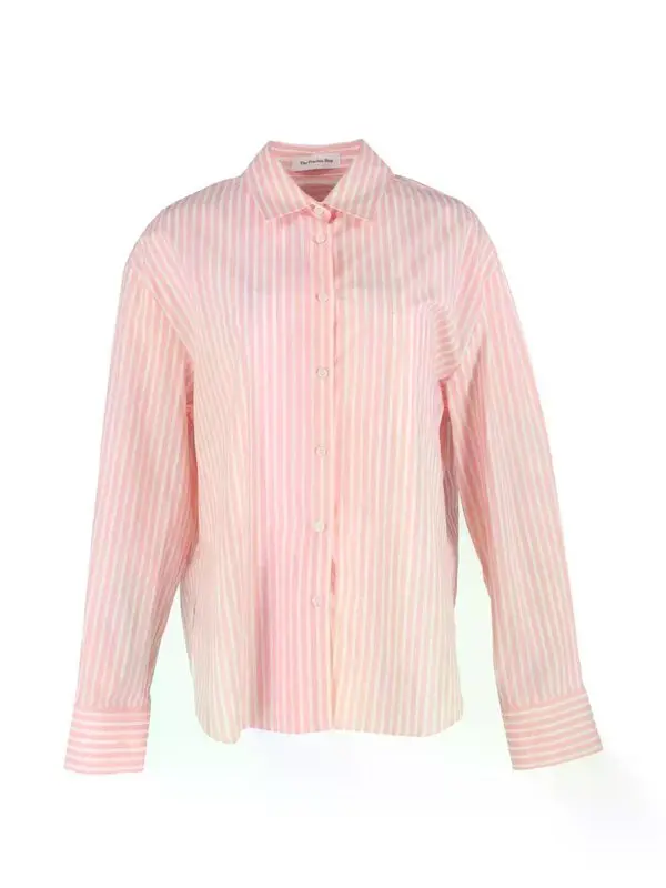 THE FRANKIE SHOP Striped Poplin Shirt - Pink