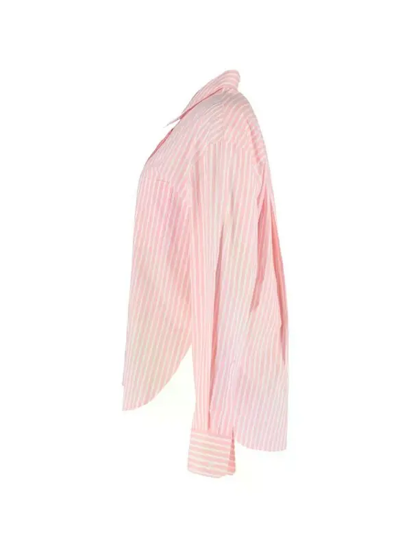 THE FRANKIE SHOP Striped Poplin Shirt - Pink