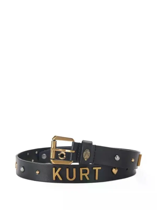 Kurt Geiger Studded Leather Belt - Black