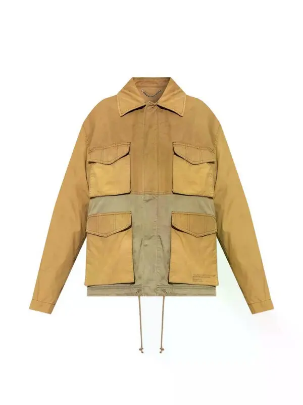 GOLDEN GOOSE Cotton Safari Jacket With Maxi Pockets - Neutrals
