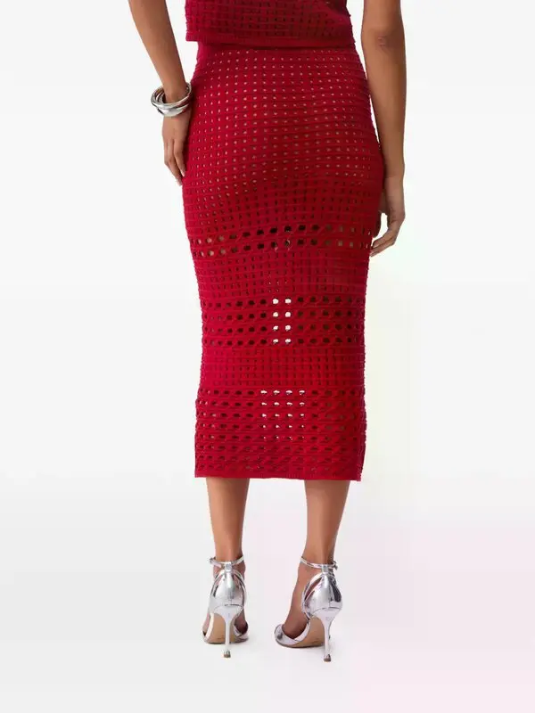 Liu Jo Crochet Knit Midi Skirt