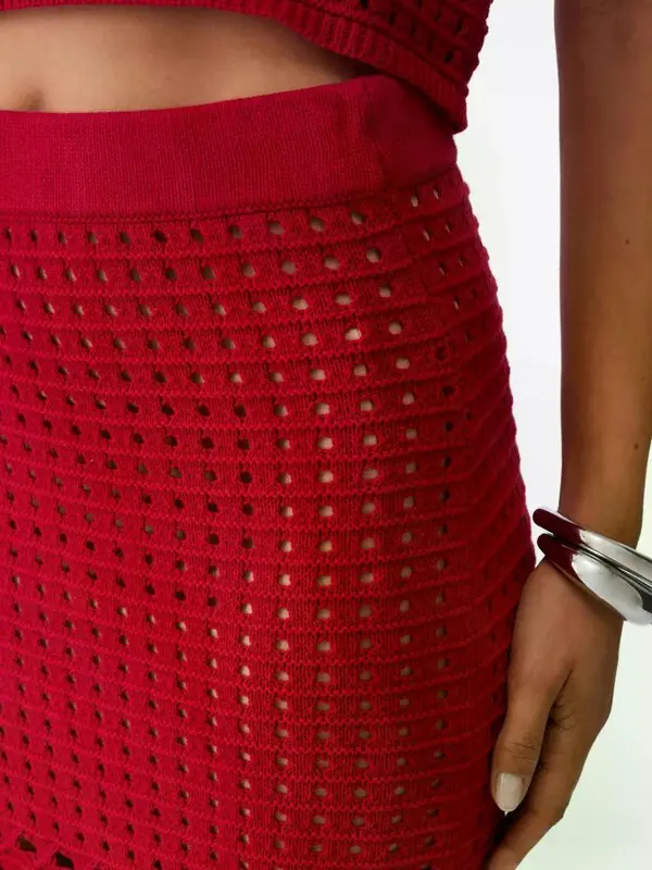Liu Jo Crochet Knit Midi Skirt