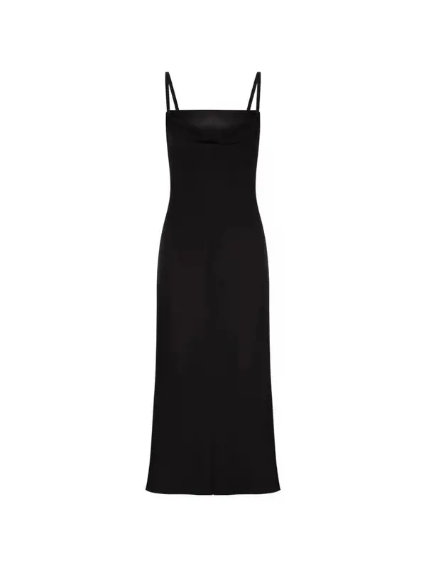 Max Mara Cady Draped Midi Dress - Black