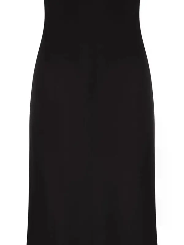 Max Mara Cady Draped Midi Dress - Black