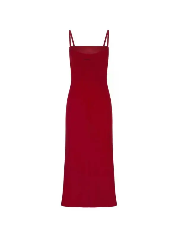 Max Mara Cady Draped Midi Dress - Red