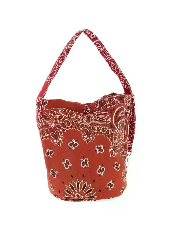 CALL IT BY YOUR NAME Bandana-print Bucket Bag - Red
