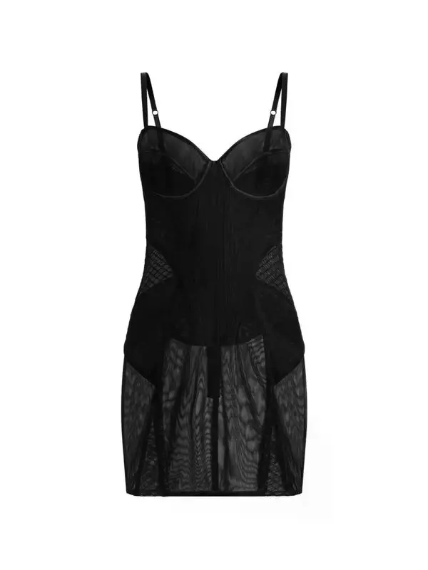Dolce & Gabbana Panelled Strap Dress - Black