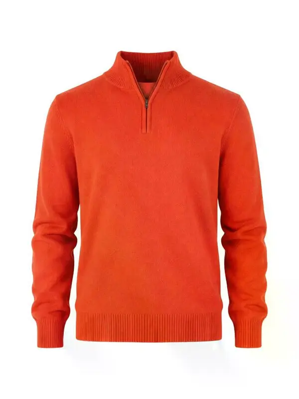 MC2 SAINT BARTH Lambswool Half-zip Jumper - Orange