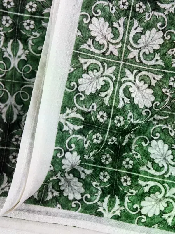 OTTOTREDICI Majolica-pattern Scarf - Green