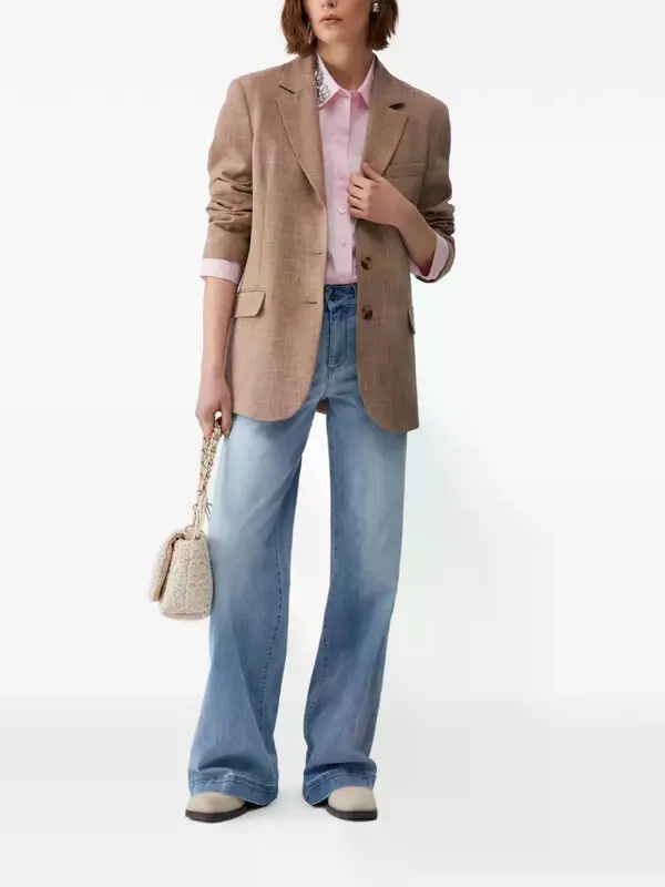Liu Jo Single-breasted Blazer With Printed Scarf Detail