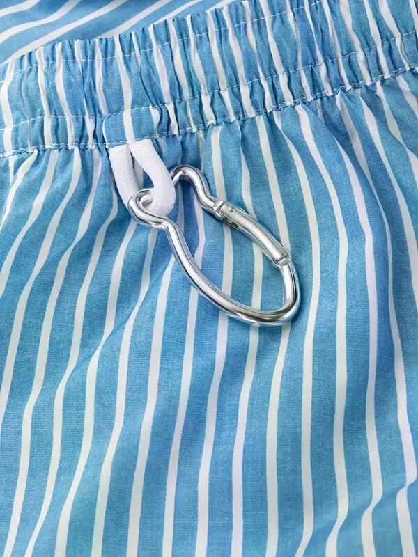 Fedeli Striped Swim Shorts - Blue