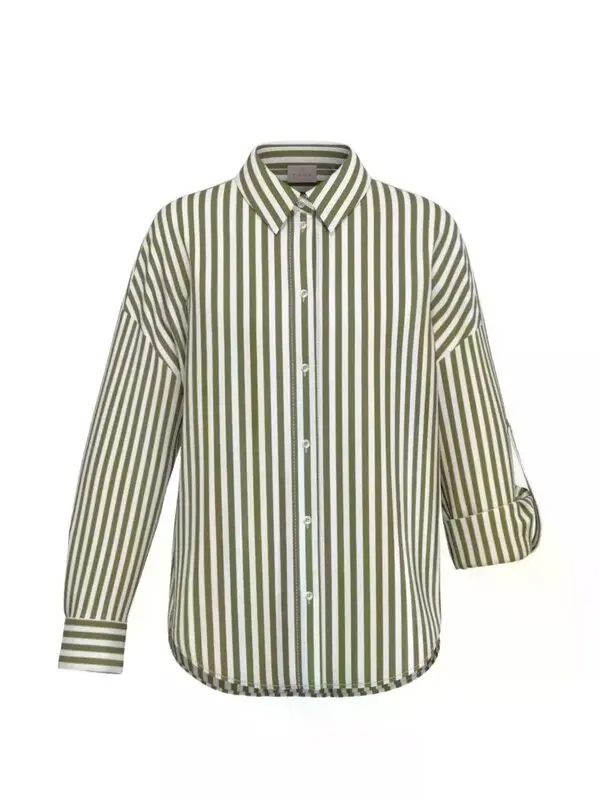 Marella Button-down Striped Shirt - Green