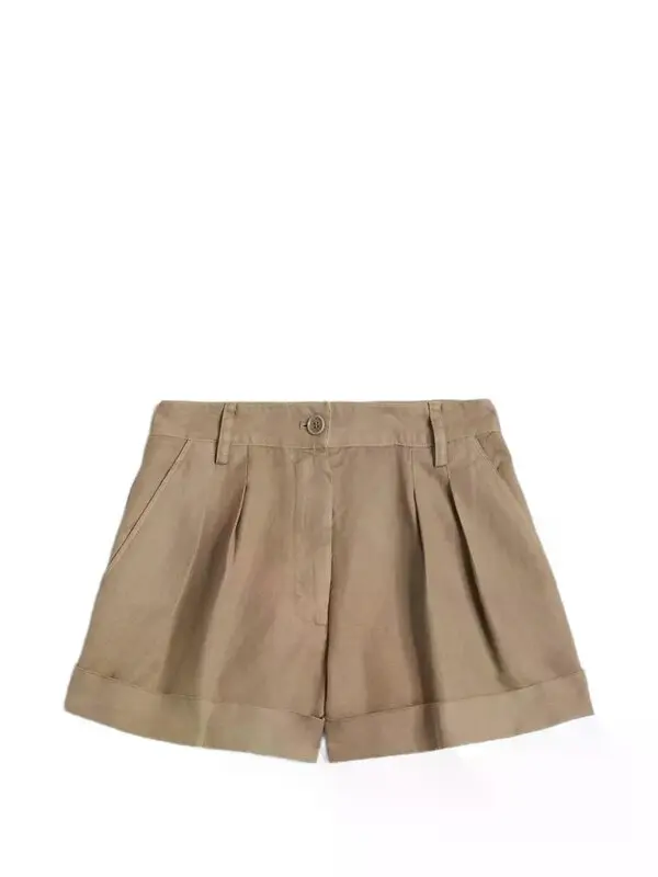Aspesi Linen Gabardine Shorts - Neutrals