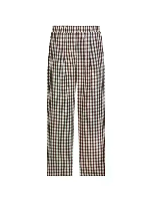 Liu Jo Gingham Checkered Trousers - Brown