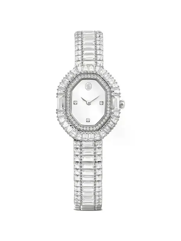 SWAROVSKI Matrix Octagon Embellished 30mm Watch - White