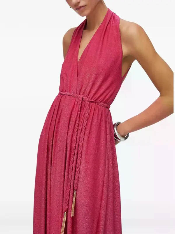 Liu Jo Lurex V-neck Maxi Dress