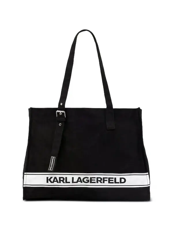 Karl Lagerfeld Logo-detail Tote Bag - Black