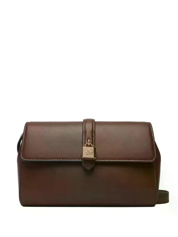 Karl Lagerfeld K/autograph Padlock Crossbody Bag - Brown