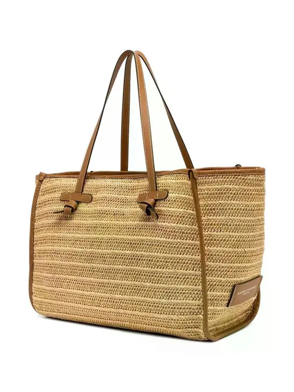 GIANNI CHIARINI Large Marcella Tote With Leather Trim - Neutrals