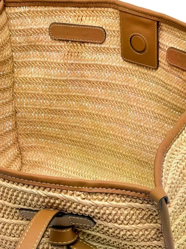 GIANNI CHIARINI Large Marcella Tote With Leather Trim - Neutrals