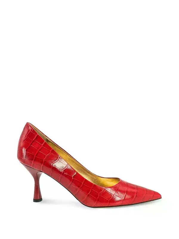 MADISON.MAISON Annuccia Croc-effect Leather Pumps - Red