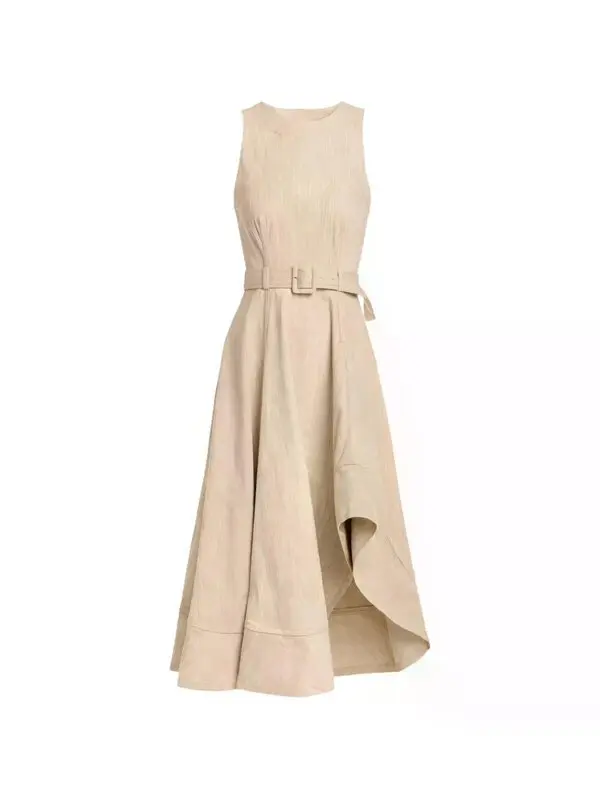 Cinq À Sept Zelda Asymmetric Midi Dress - Neutrals