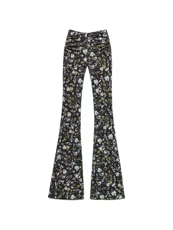 ANIYE BY Esther Floral Trousers - Black