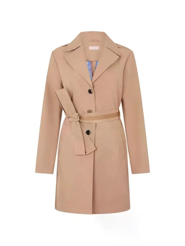 Liu Jo Belted Trench Coat With Classic Lapel - Neutrals